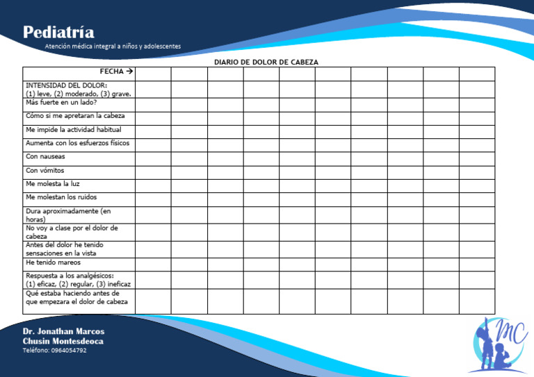 Diario de Cefaléas | PDF