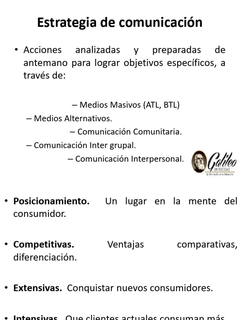 Clase_3_Comunicaci_n_Estrat_gica | PDF | Publicidad | Comunicación