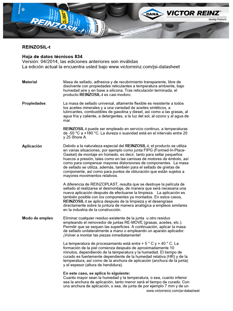 REINZOSIL-T_es | PDF | Humedad | Temperatura
