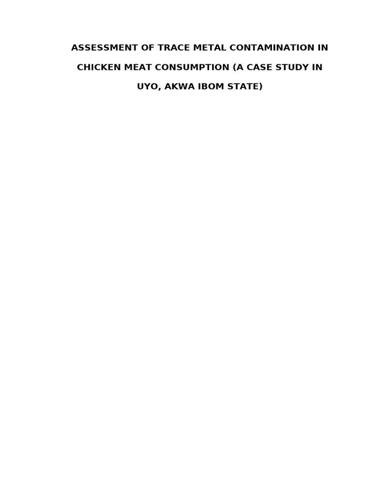 .NG 71832.48650 Assessment of Trace Metal Contamination in Chicken Meat ...