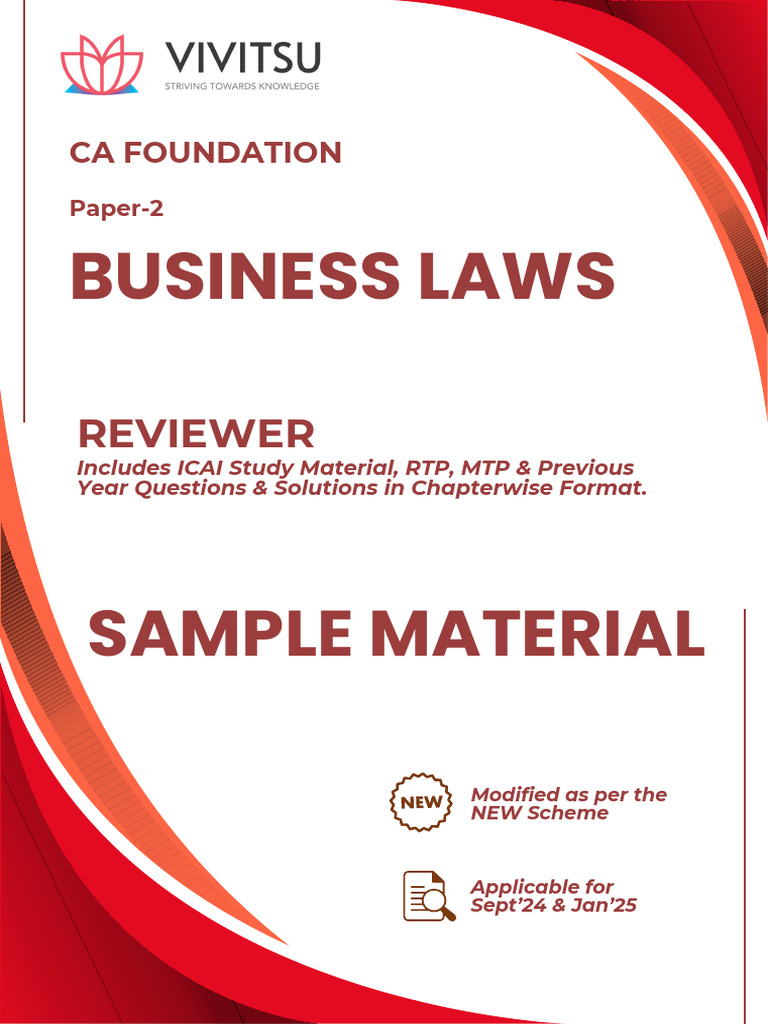 Sample Business Law | PDF | Offer And Acceptance | Consideration