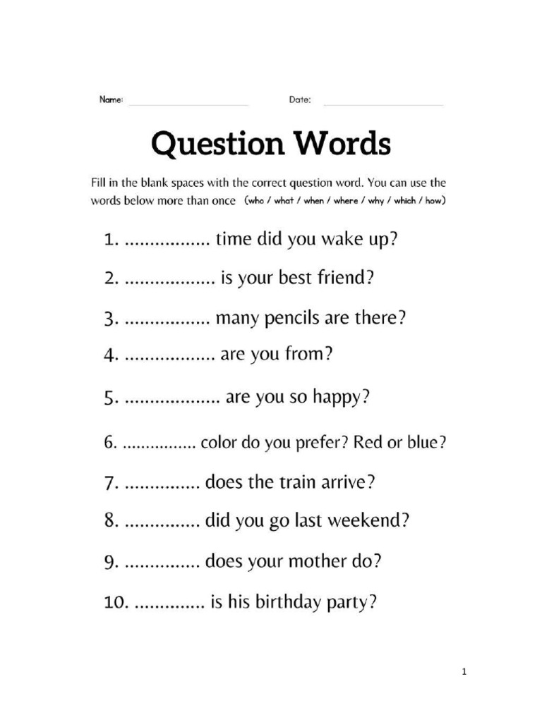 WH Questions - Family Members | PDF