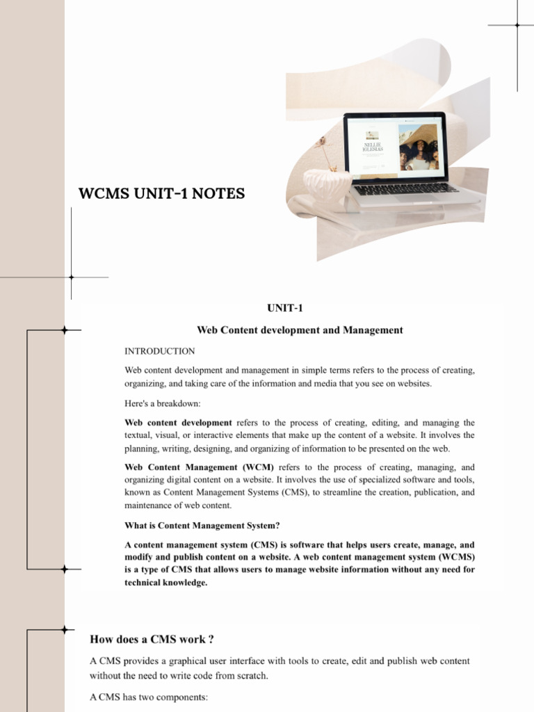 WCMS Unit-1 | PDF