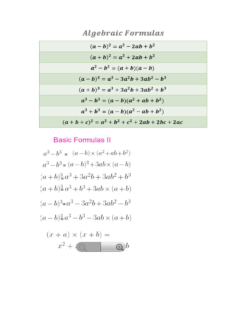 Formula Algebraica | PDF
