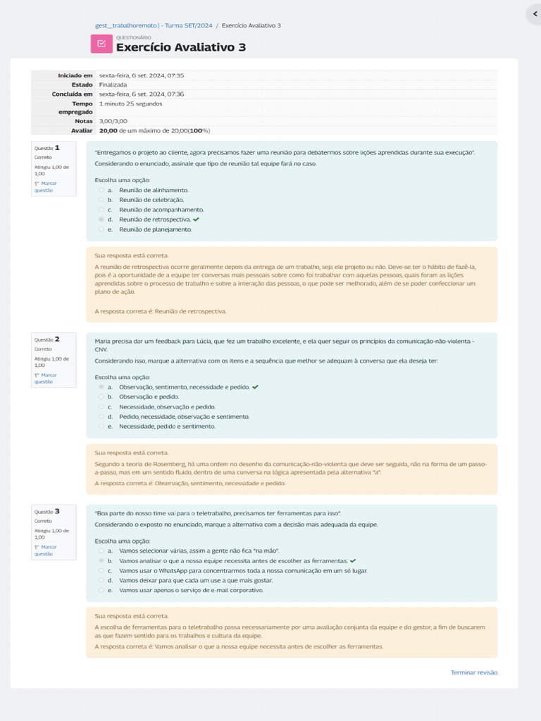 GESTTÃO DE TRABALHO REMOTO Módulo 3 | PDF