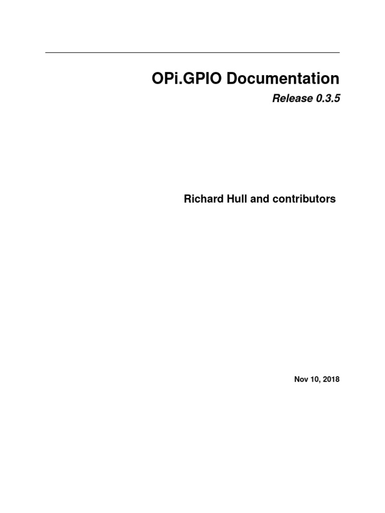 opi-gpio-readthedocs-io-en-latest | PDF | Raspberry Pi | Parameter ...