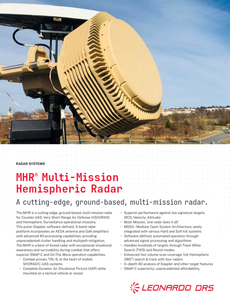 Ldrs Rada-Us Datasheet Twopg MHR r2 | PDF | Radar | Radio Technology