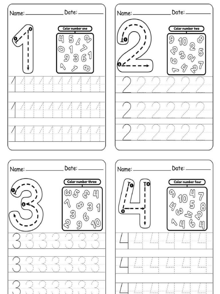 Beginner Numbers & Tracing | PDF