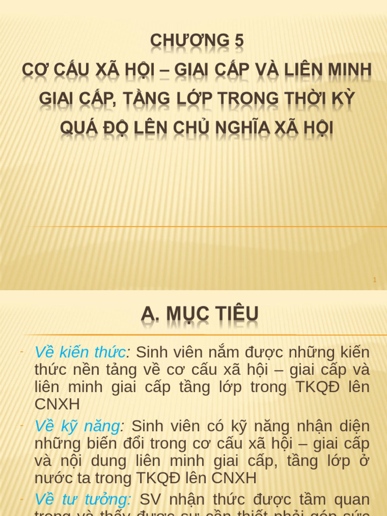 bài giảng chương 5 CCXHGC và liên minh GC, TL trong TKQĐ lên CNXH | PDF