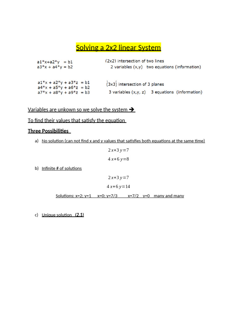 2024 - Week - 8 - Lecture - 2x2 Linear - Quadratic | PDF | Supply And ...