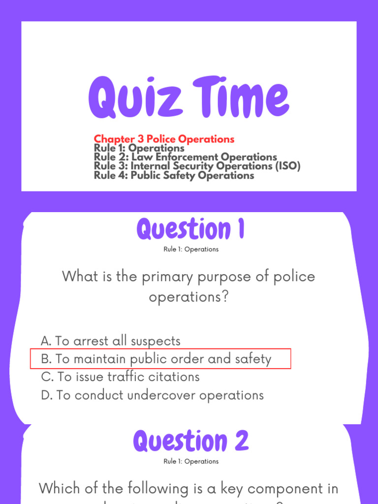 POLICE OPERATION (Chapter 3) | PDF | Police | Crime & Violence