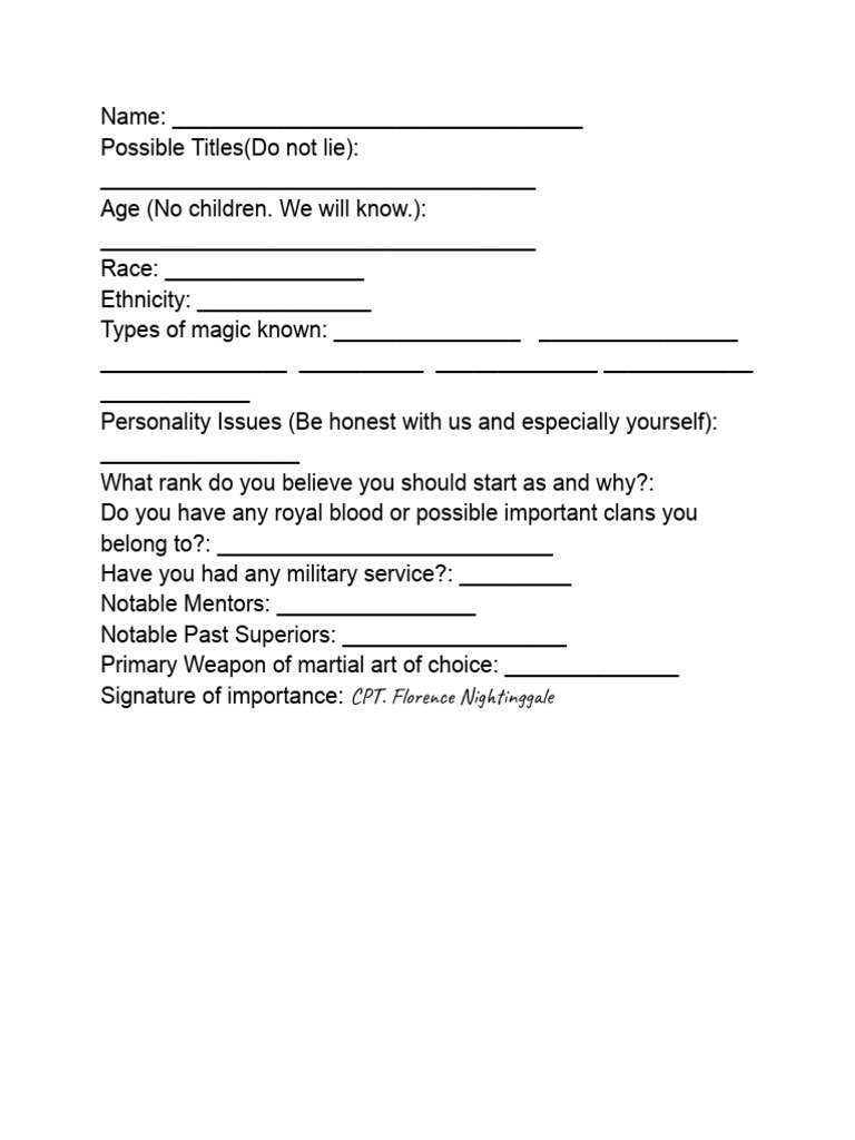 Adventurer Application | PDF