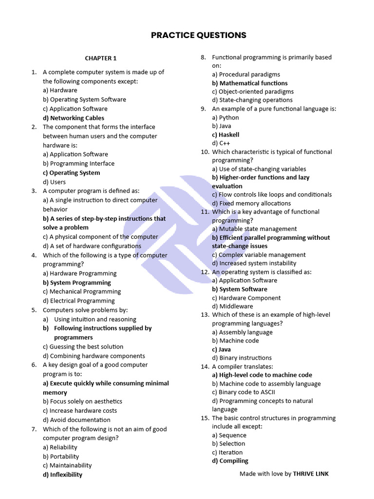 Computer Programming Cos 201 Chapter 1 And 2 Pdf Computer Programming Anonymous Function