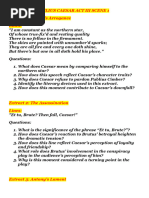 Analysis of Act 3 Scene 2 | PDF | Julius Caesar | Mark Antony