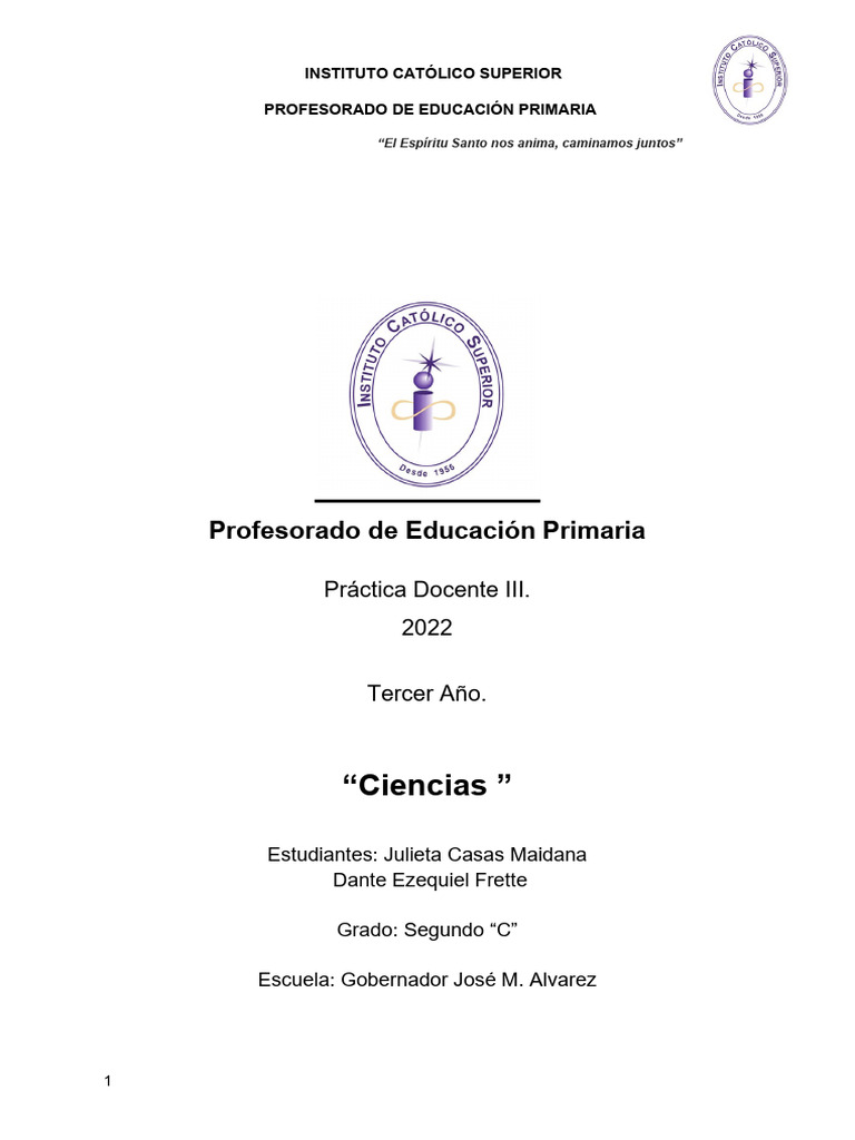 Clases de Ciencias Segundo Grado - C - Frette. Casas | PDF | Maestros ...