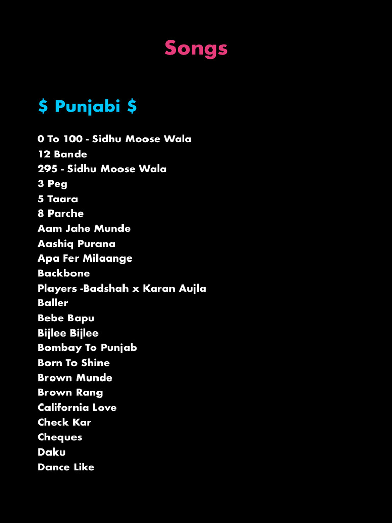 Songs | PDF