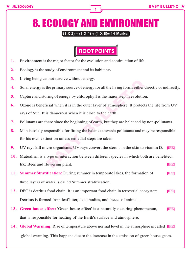 8 Ecology and Environment | PDF | Food Web | Nature