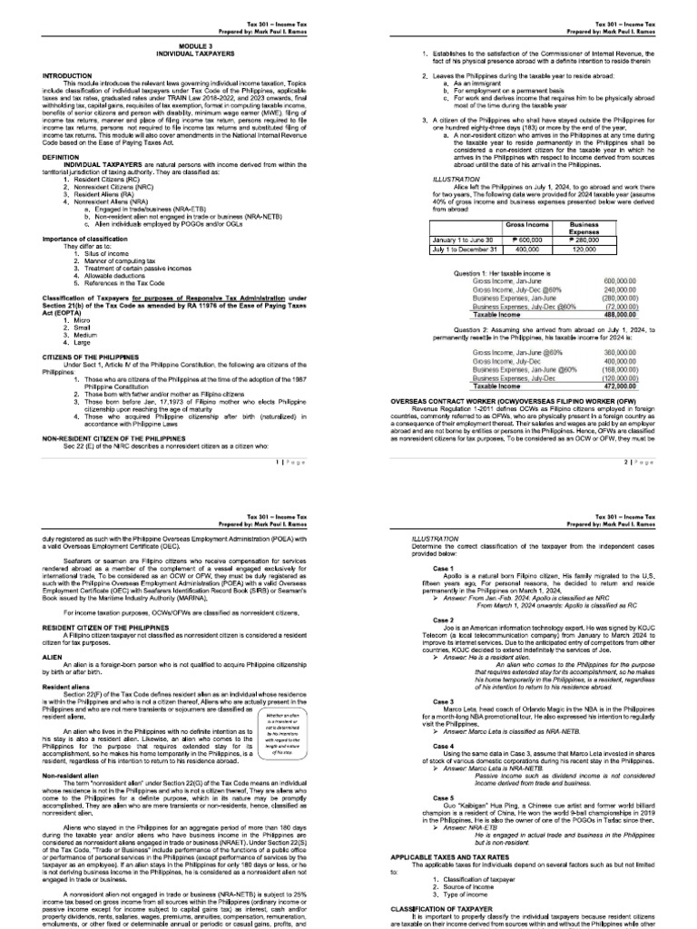 Tax 3 | PDF