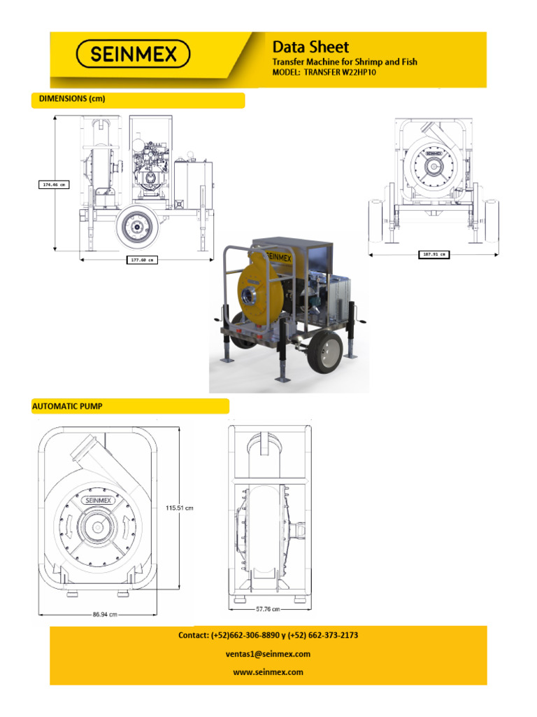 Ficha Técnica Máquina de Transferencia Motor WEG HP10 en | PDF | Pump ...