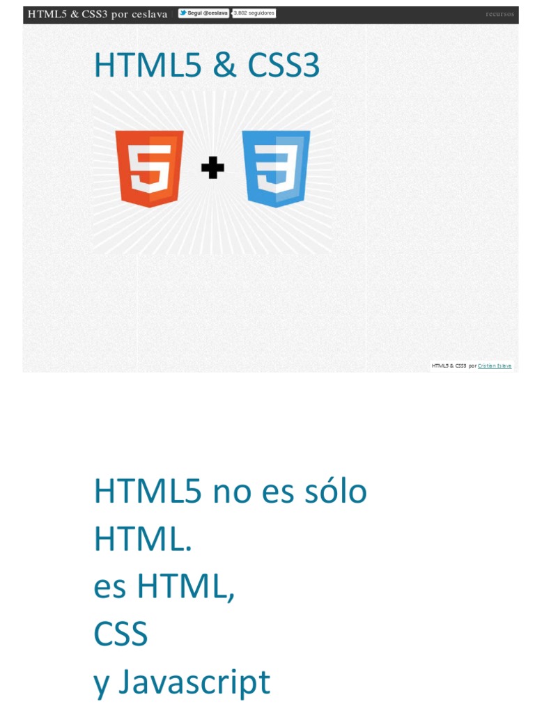 HTML5 & CSS3 | PDF | Hojas de estilo en cascada | HTML5