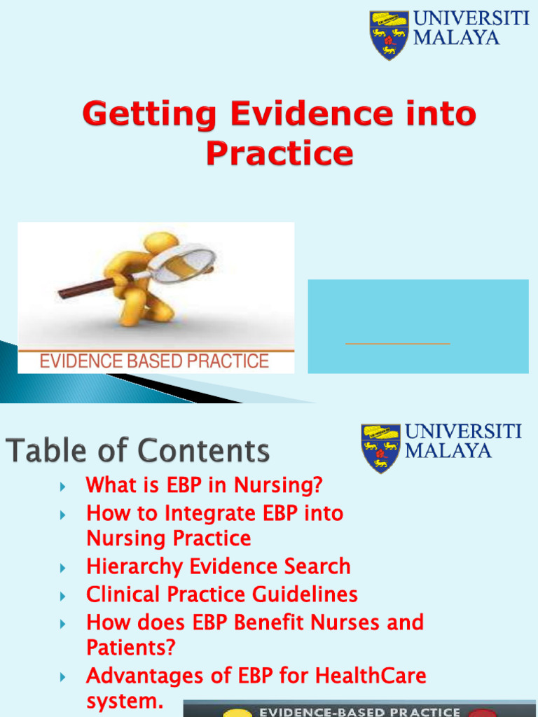 Getting Evidence Into Practice.2023 | PDF | Science | Cognition