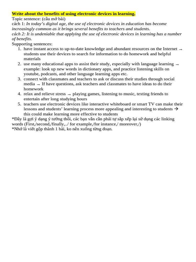 Writing Suggestion | PDF