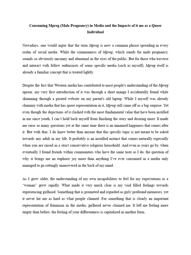 Exploring Mpreg's Impact on Queer Identity | PDF | Woman | Human ...