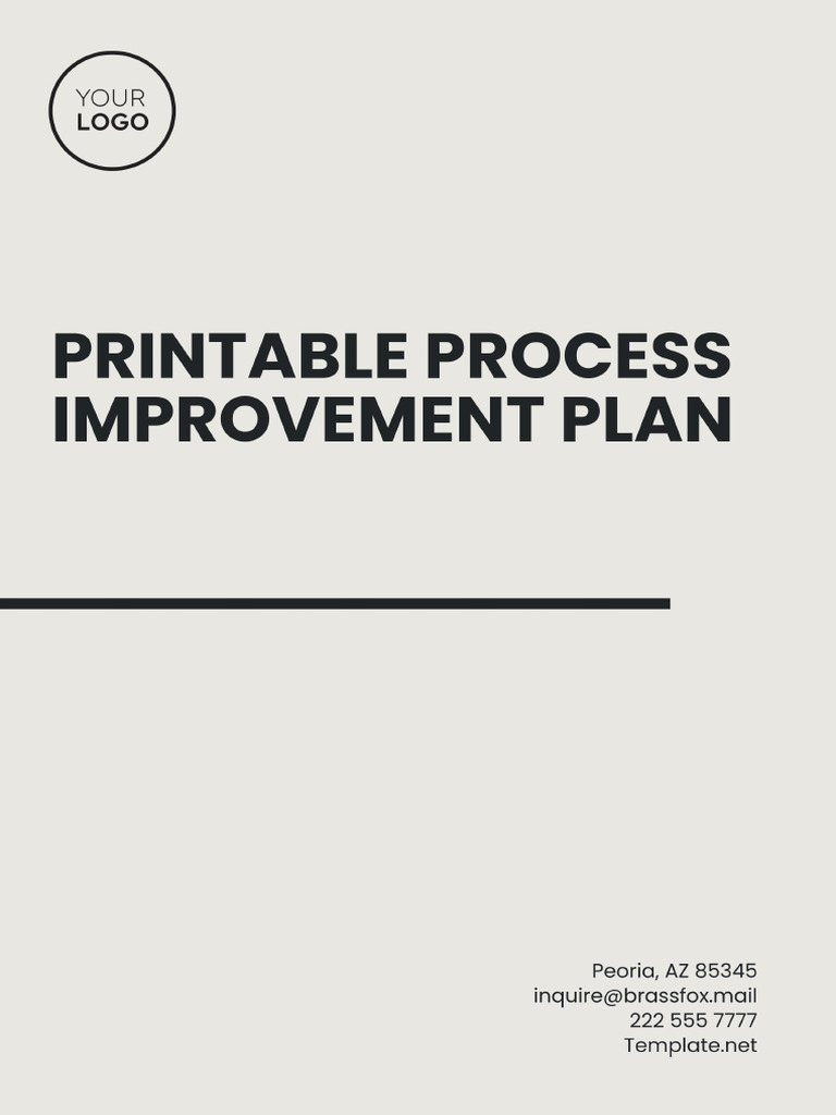Printable Process Improvement Plan Template | PDF