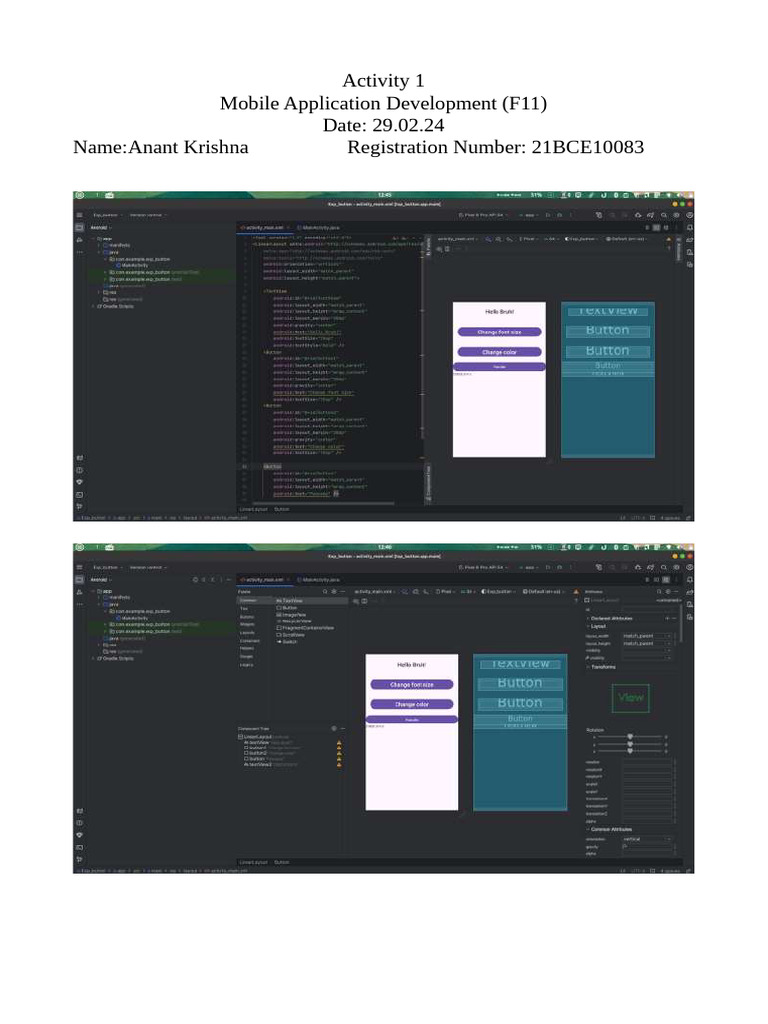21BCE10083 Exp Button MAD | PDF