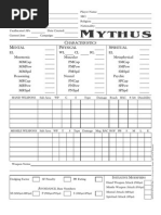 Rifts - Character Sheet | PDF | Role Playing | Entertainment