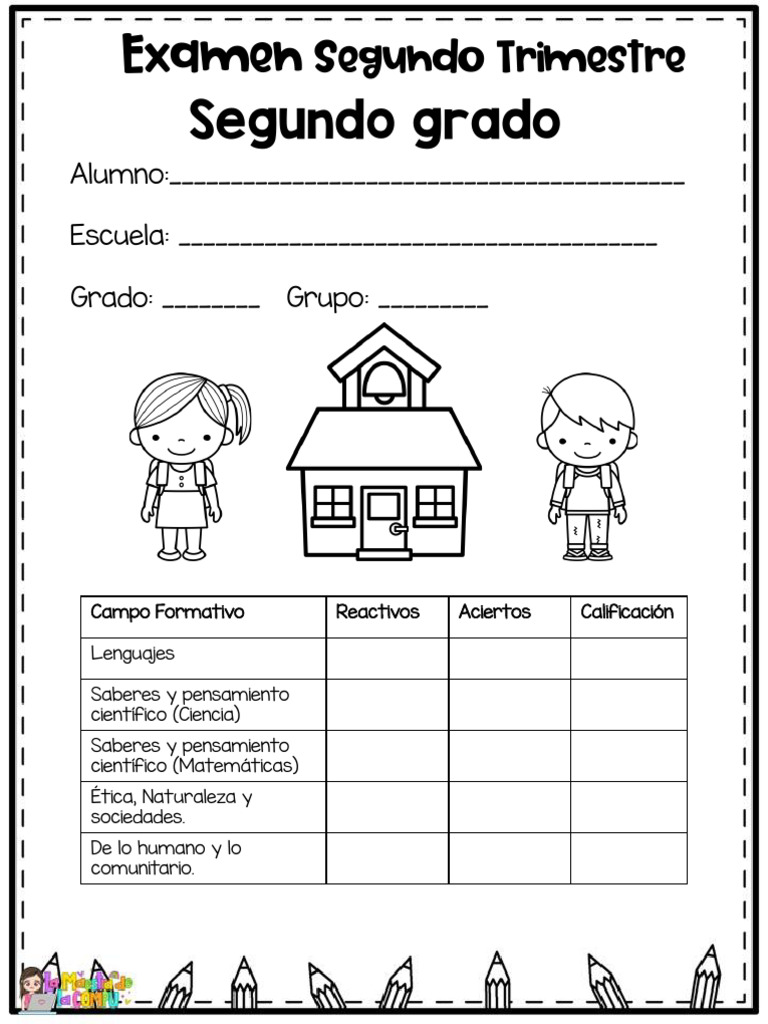 Examen Segundo Trimestre Segundo Grado | PDF | Las emociones