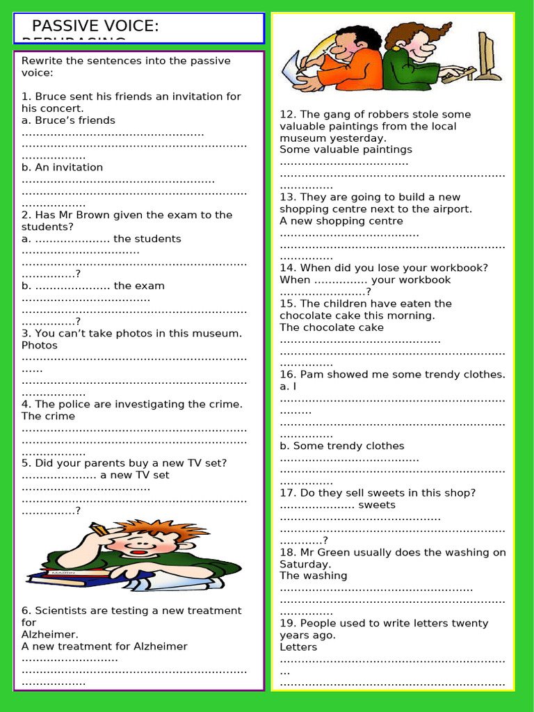 passive-voice-rephrasing-key-grammar-drills_97772 (1) | PDF