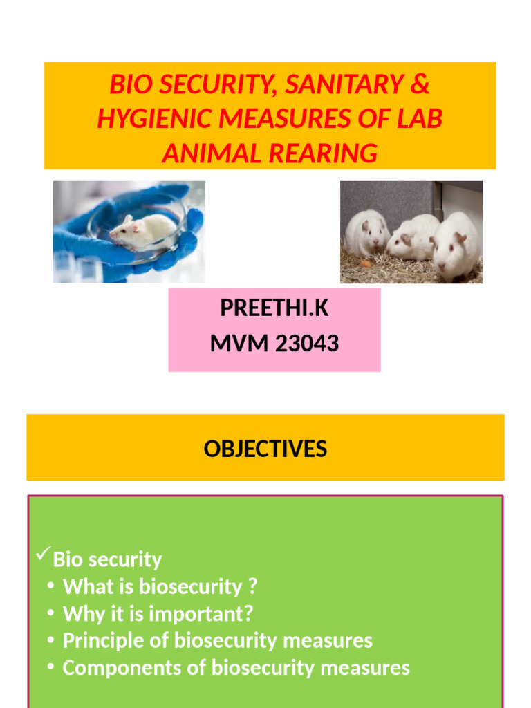 Biosecurity Measures for Lab Animals | PDF | Hygiene | Sanitation