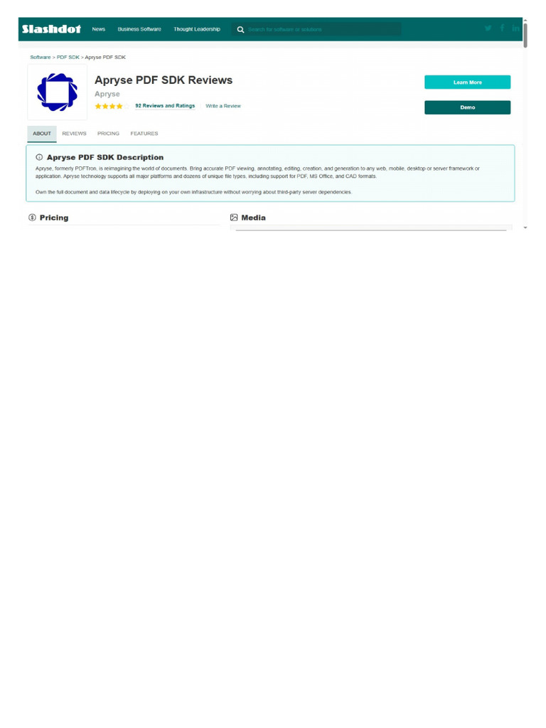slashdot.org-Apryse PDF SDK Reviews - 2025-cvscreenshot | PDF