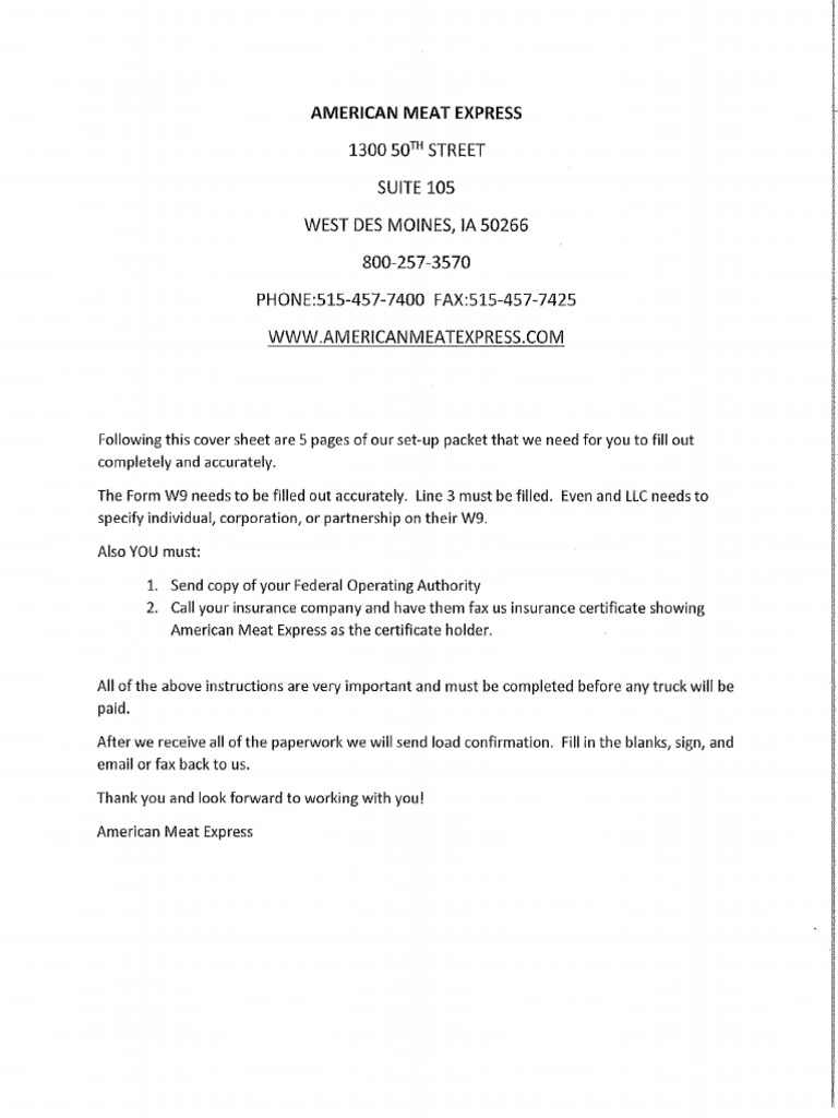 New Carrier Packet | PDF