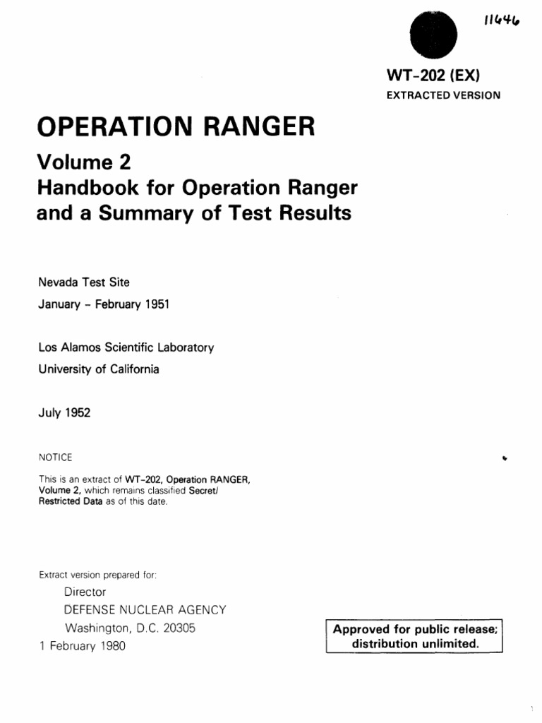 Operation Ranger Handbook Volume 2 | PDF | Gamma Ray | Neutron