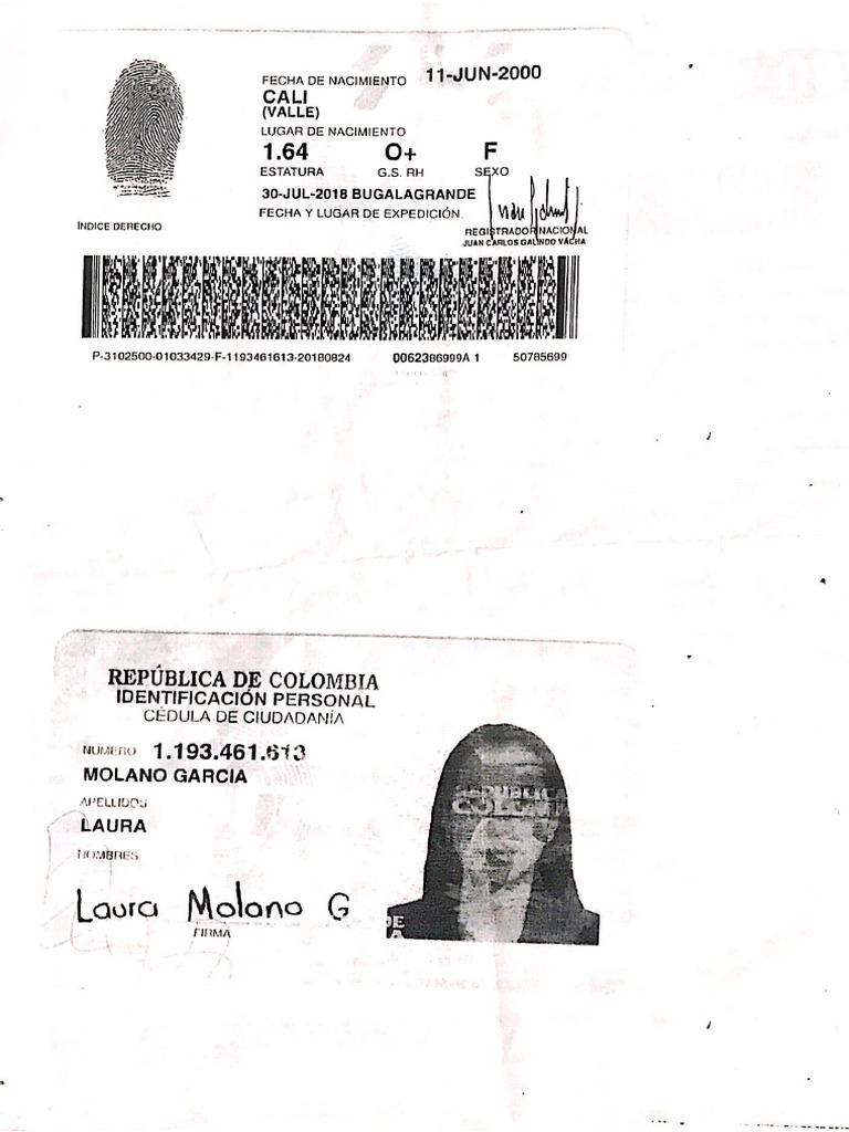Cedula Laura Molano | PDF