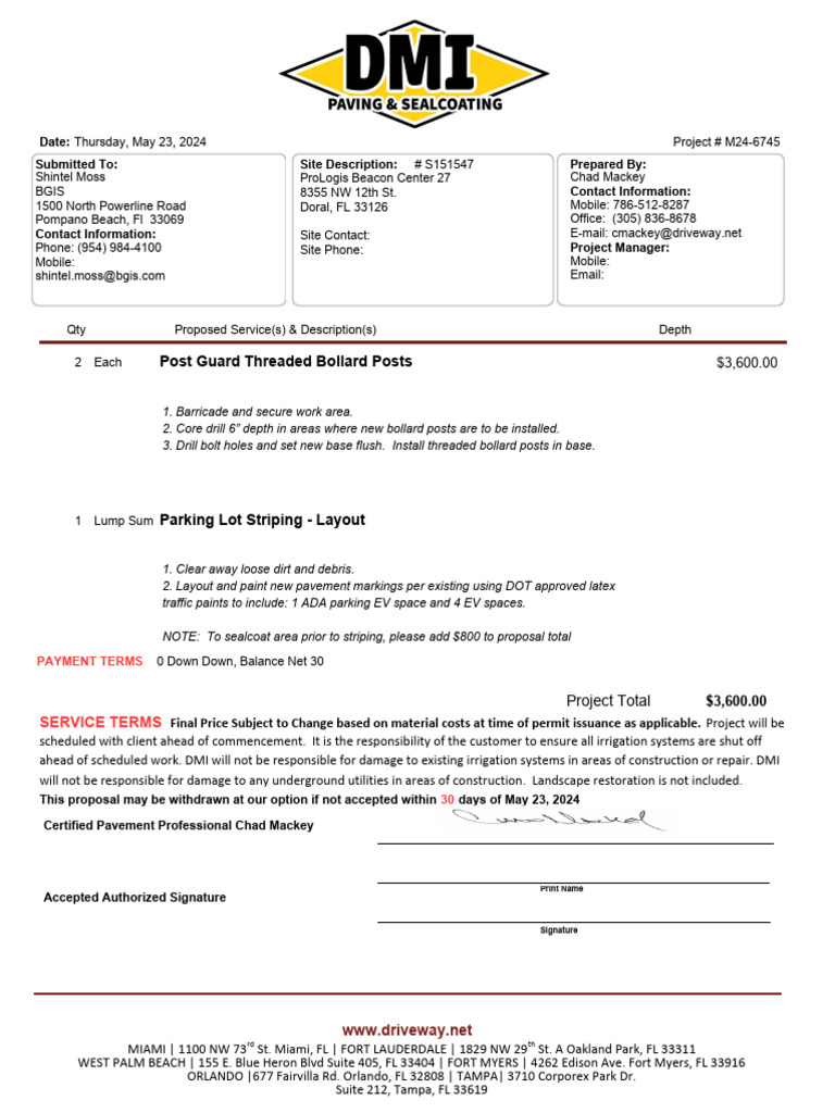 ProLogis Beacon Center 27 2024-6745 | PDF | Pricing