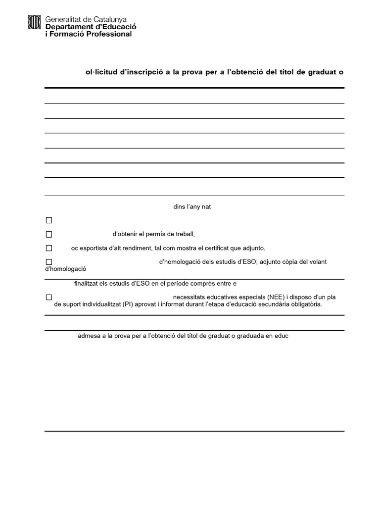 Imprès Sol Licitud | PDF