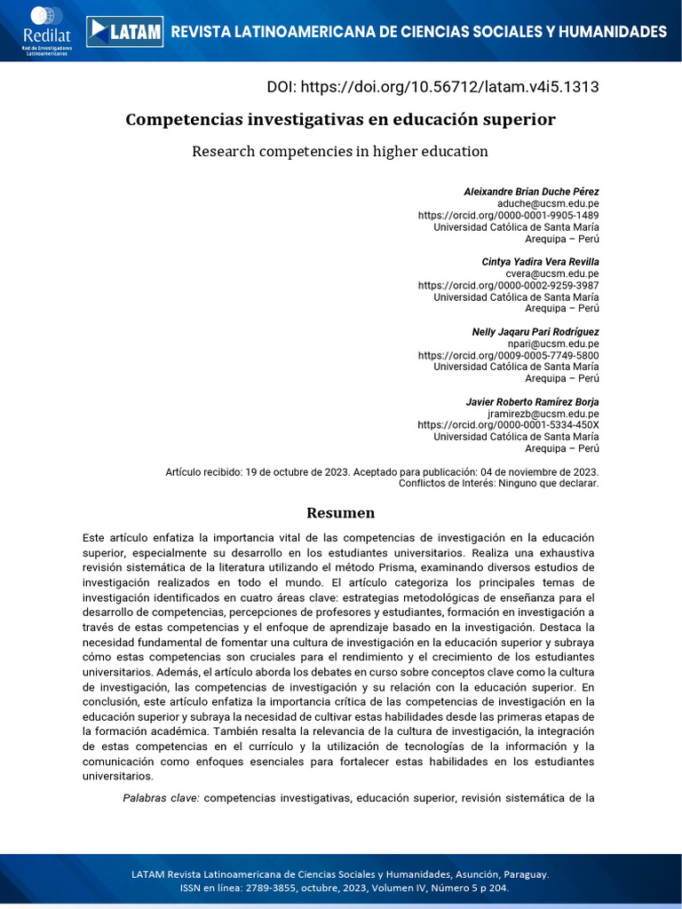 Competencias Investigativas en Educacion Superior | PDF | Plan de estudios | Enseñando