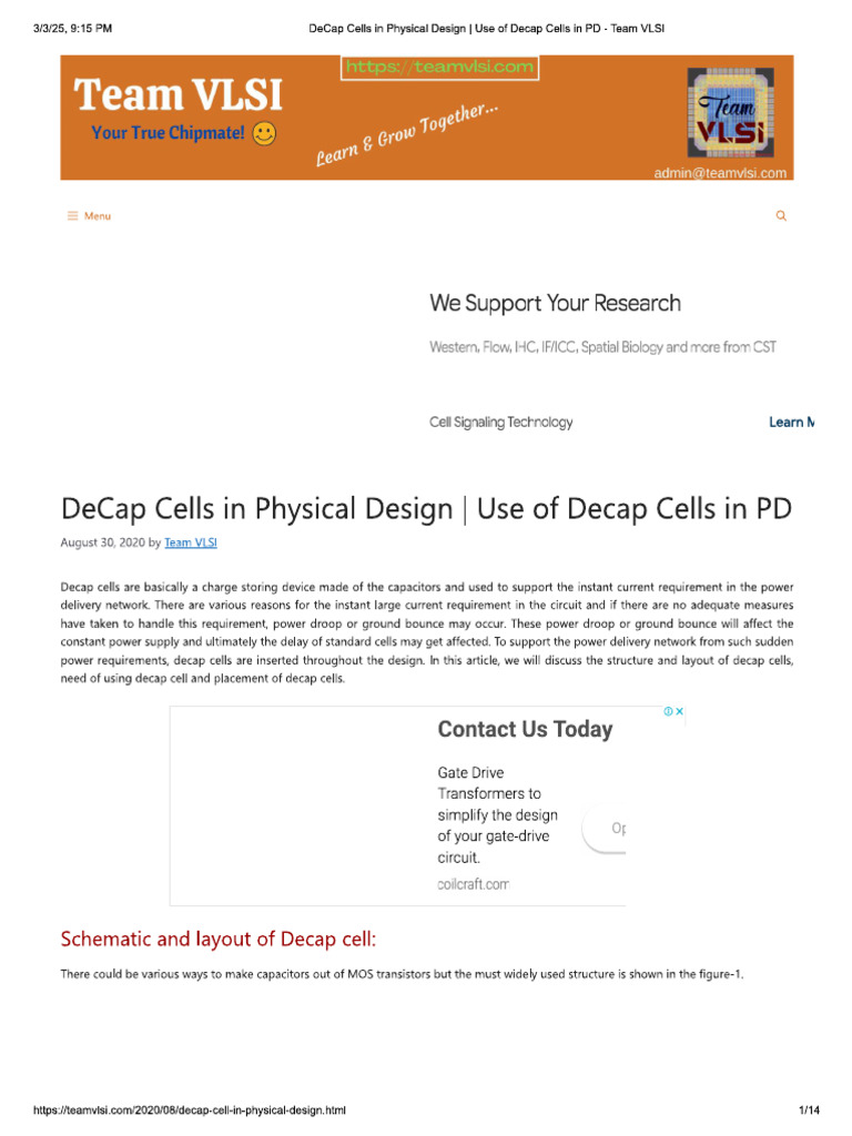 Decoupling Cells | PDF