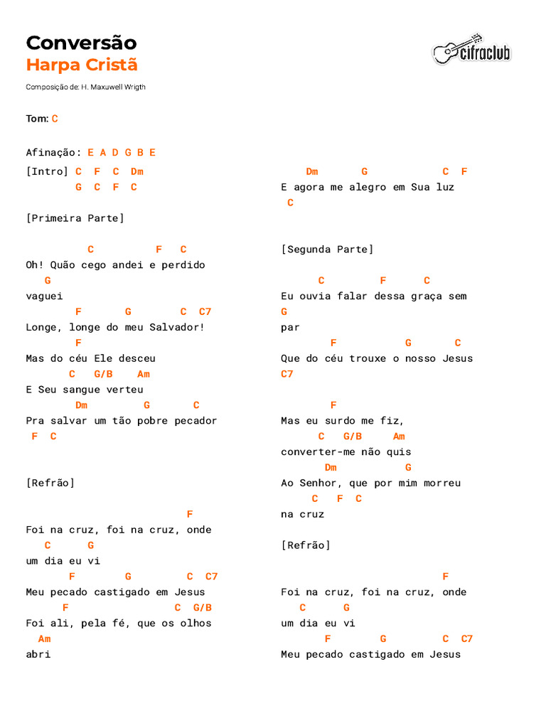 Cifra Club - Harpa Cristã - Conversão | PDF | Pecado | Teologia