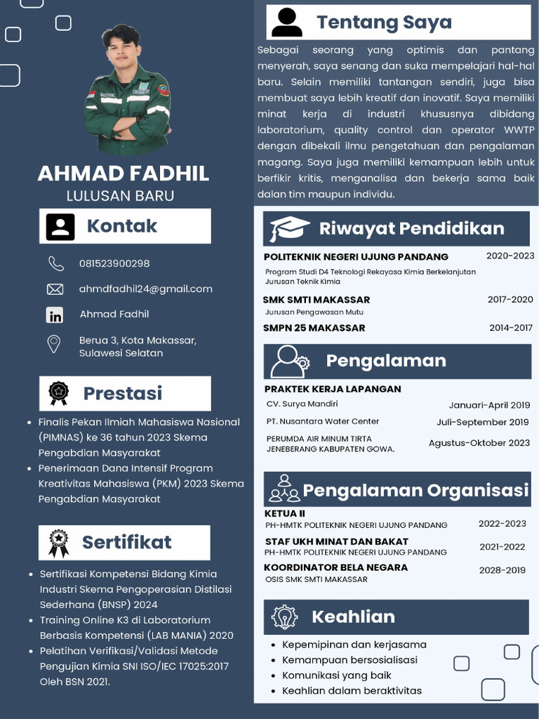 CV Ahmad Fadhil | PDF