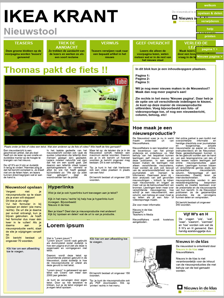 Nieuws in de Klas | PDF