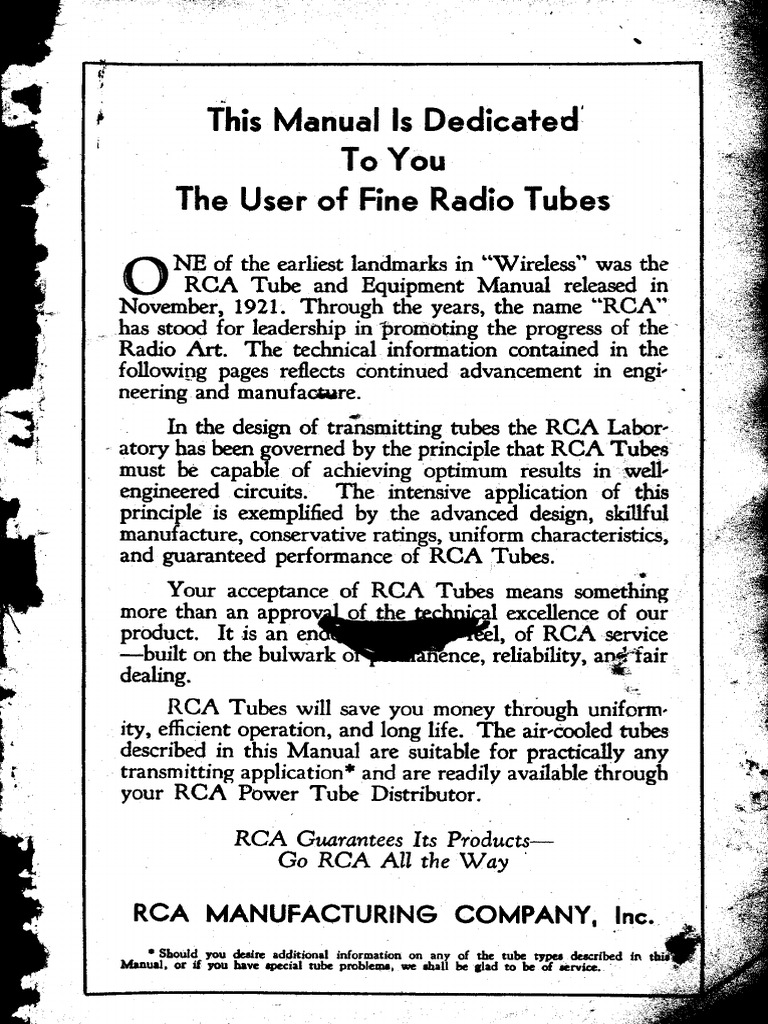 RCA Transmitting Tubes | PDF