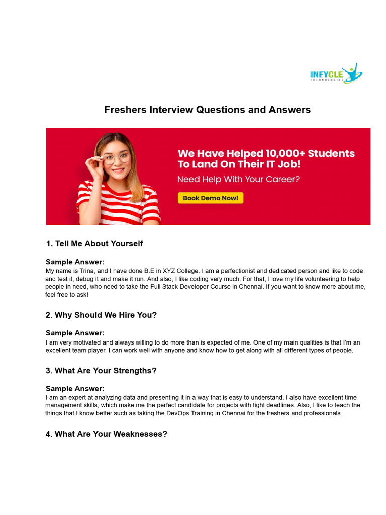 Freshers Interview Questions Answers | PDF | Social Psychology | Cognition