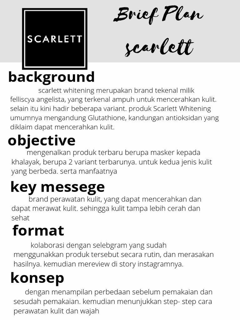 Brief Plan (Scarlet) | PDF