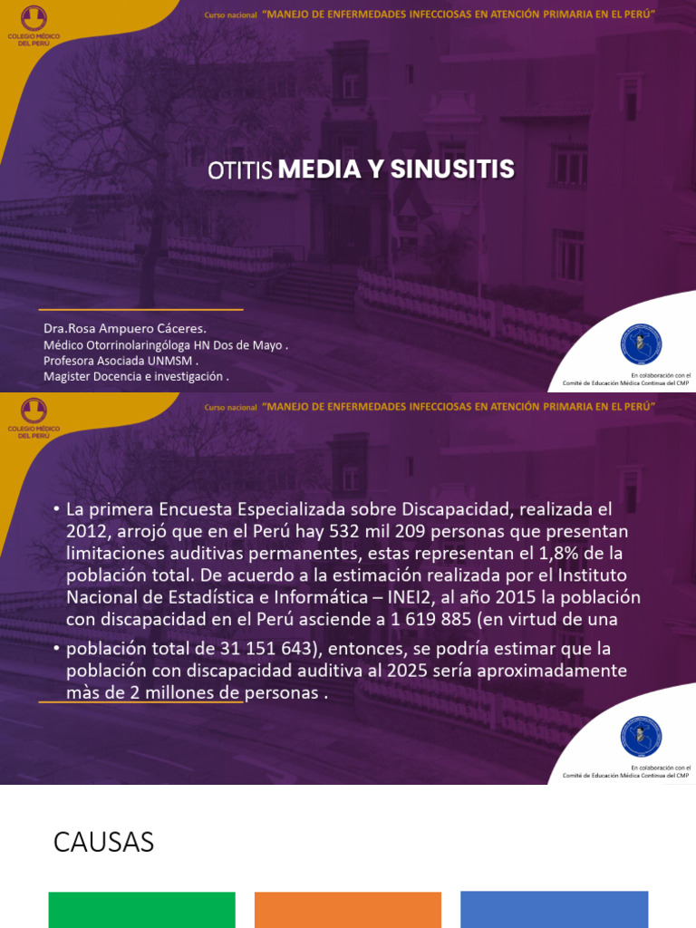 Otitis Media y Sinusitis | PDF | Enfermedades y trastornos | Especialidades Medicas