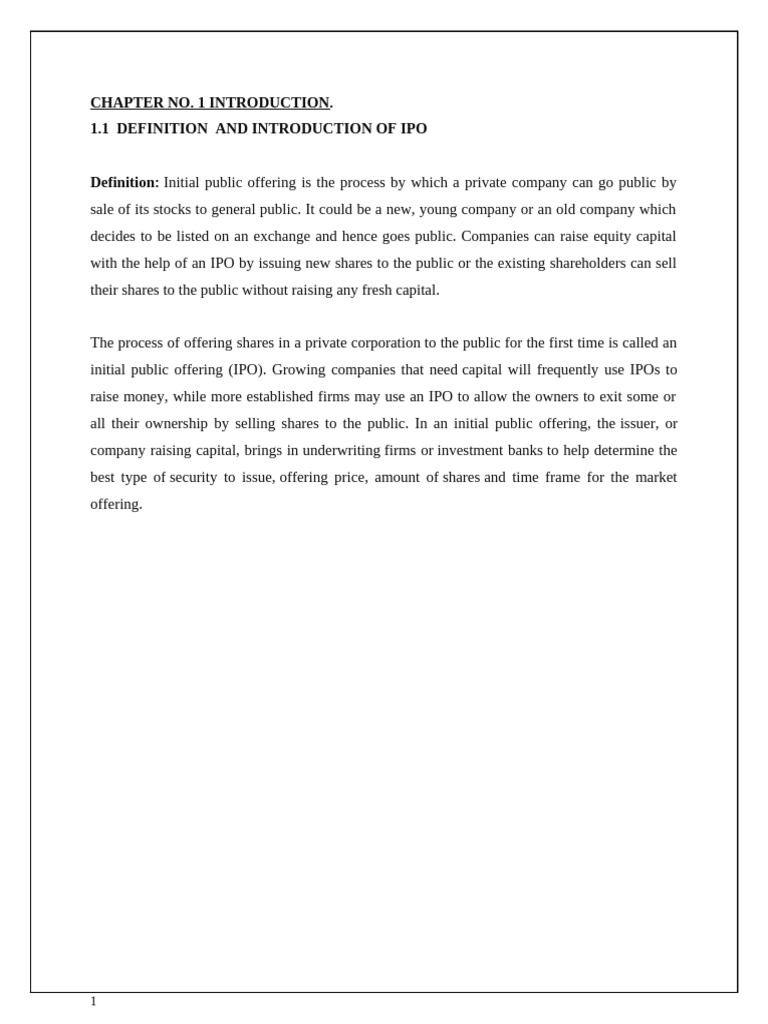 (Intial Public Offering) | PDF | Initial Public Offering | Stocks