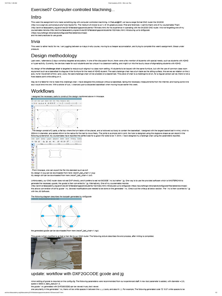 Fab Academy 2016 - Shin Jen Teo | PDF | Numerical Control